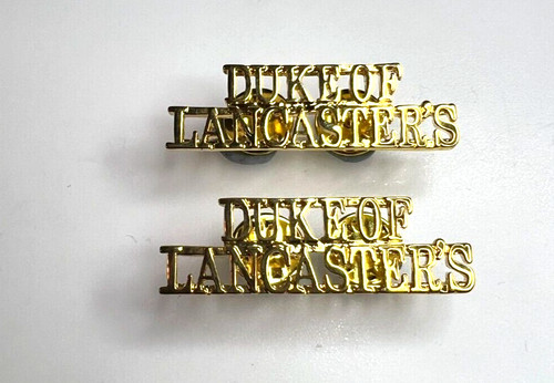 Duke Of Lancaster's Regiment Staybrite Shoulder title Pair 45x14 mm ...