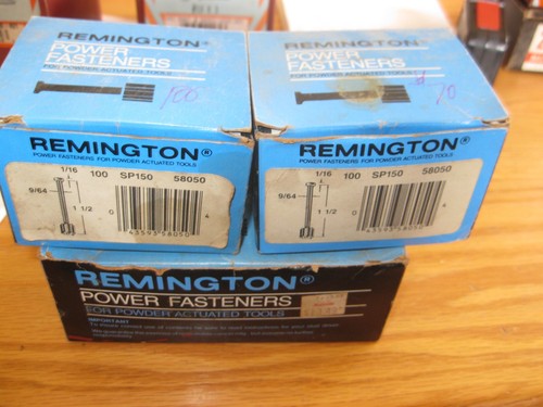 220 Remington Power Fasteners 50 - 2.5", 170 - 1 1/2" new for powered ...