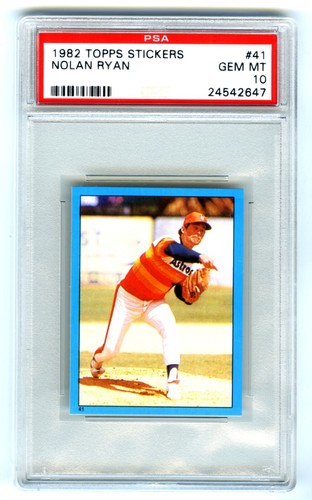 NOLAN RYAN~VERY RARE (POP 26) 1982 TOPPS STICKERS PSA-10 GEM-MT ...