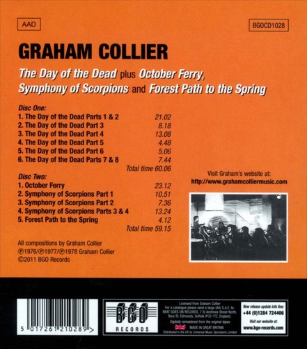 GRAHAM COLLIER DAY OF THE DEAD/OCTOBER FERRY/SYMPHONY OF SCORPIONS ...