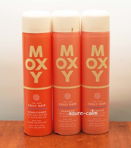 Bath & Body Works MOXY COILY HAIR 10 ozs Shampoo x 2 & Conditioner x 1 ...