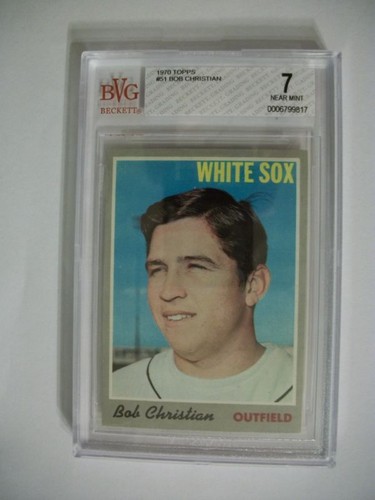BOB CHRISTIAN 1970 Topps #51 BVG NM 7 White Sox | eBay