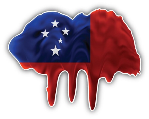 Samoa Flag Blot Car Bumper Sticker Decal | eBay