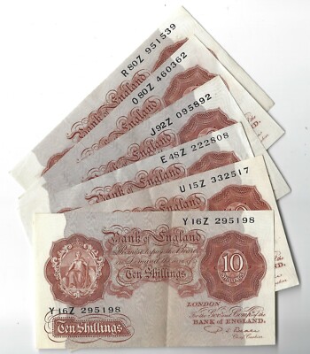 10 Shilling Banknote in English Banknotes Pre-1952 for sale | eBay