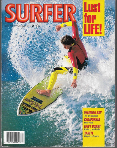 SURFER Magazine July 1988 - ROBBIE TODD cvr - 3D Poster Intact (No ...