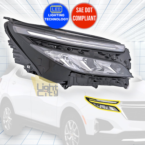 For 2022-2023 Chevy Equinox LT | RS Passenger Side Full LED Headlight ...