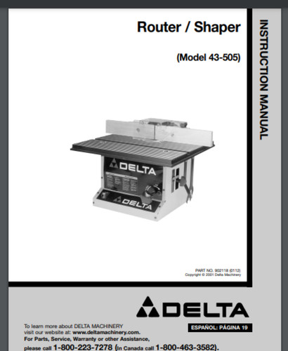 Delta Router/Shaper bench top model #43-505... in opened box for sale ...