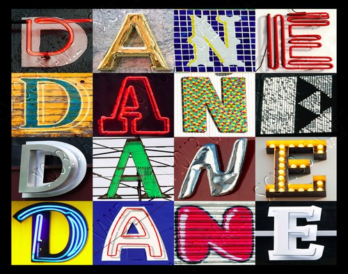 DANE Name Poster featuring photos of actual sign letters | eBay