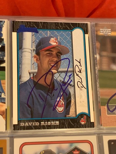 DAVID RISKE AUTOGRAPHED SIGNED 1999 BOWMAN CARD INDIANS COA | eBay