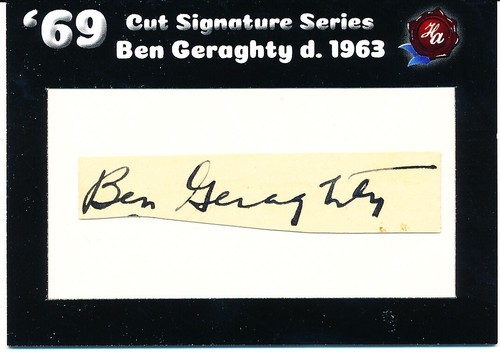 2019 Historic Autographs Ben Geraghty Signed Cut Autograph D.1963 | eBay