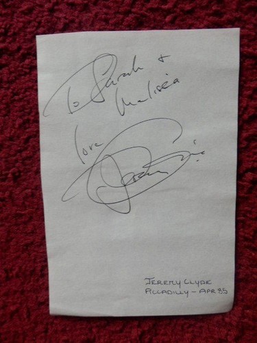 JEREMY CLYDE - ACTOR - AUTOGRAPH - 1985 | eBay