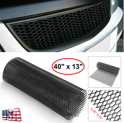 40"x13'' Mesh Grill Cover Car Front Bumper Fender Hood Vent Grille Net ...