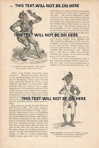 T D RICE JIM CROW JAMES ROBERTS THEATRE STAGE 1889 ART ILLUSTRATION ...