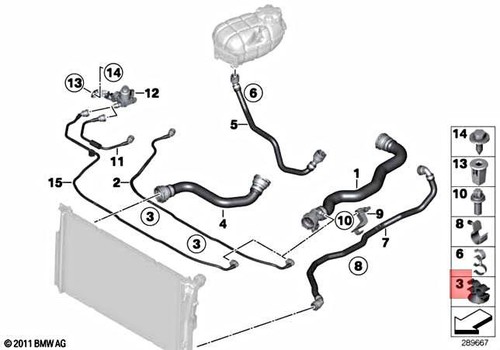 Genuine BMW F20 F20N F21 F21N Radiator Coolant Hose Pipe Clip OEM ...