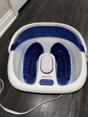 Heated Foot Spa, Bubble Foot Massager W/ Pedicure Brush and Pumice ...