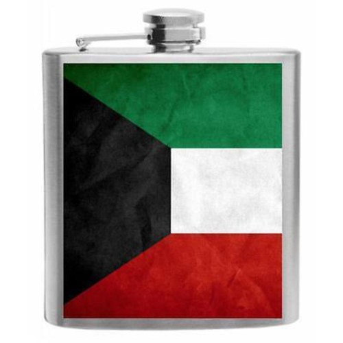 Kuwait Flag Stainless Steel Hip Flask 6oz | eBay