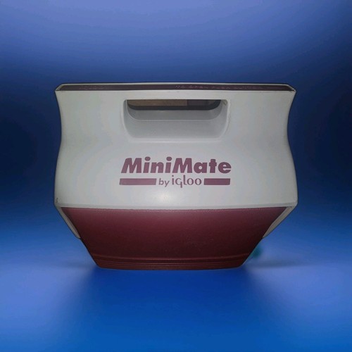 Vintage Igloo Mini Mate Cooler 4 Qt Red White Flip Lid Lunchbox 80s 90s ...