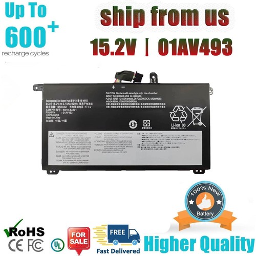 01AV493 00UR891 BATTERY FOR LENOVO ThinkPad T570 T580 P52S P51S 00UR890 ...