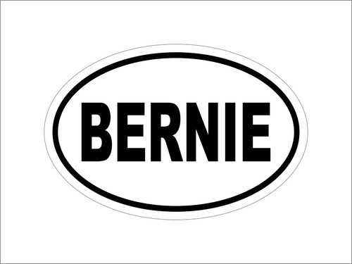 BERNIE SANDERS "BERNIE" 2020 DEMOCRAT OVAL DECAL STICKER POLITICAL ...