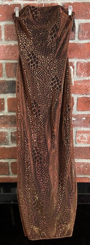 VTG Jessica McClintock Gunne Sax Millennium 2000 Leopard Shimmer Gown ...