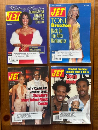 Vintage Jet Magazine Lot of 4 Whitney Houston Jennifer Lopez Toni ...