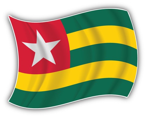 Togo Flag Waving Car Bumper Sticker Decal | eBay