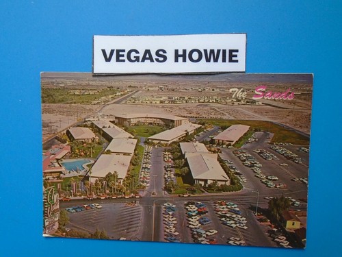 Vegas Howie Sands aerial photo postcard sign Desert golf club nevada ...