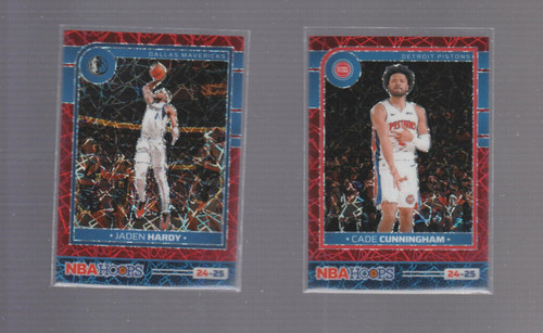 ( 2 ) 2024 25 PANINI NBA HOOPS SP PREMIUM RED LASER PRIZMS /99 - CADE ...