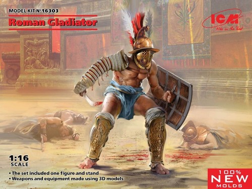 Modellino soldati model kit diorami ICM ROMAN GLADIATOR KIT 1:16 | eBay