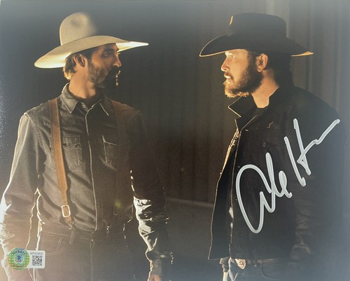 COLE HAUSER SIGNED YELLOWSTONE 8x10 PHOTO RIP WHEELER BECKETT BAS COA ...