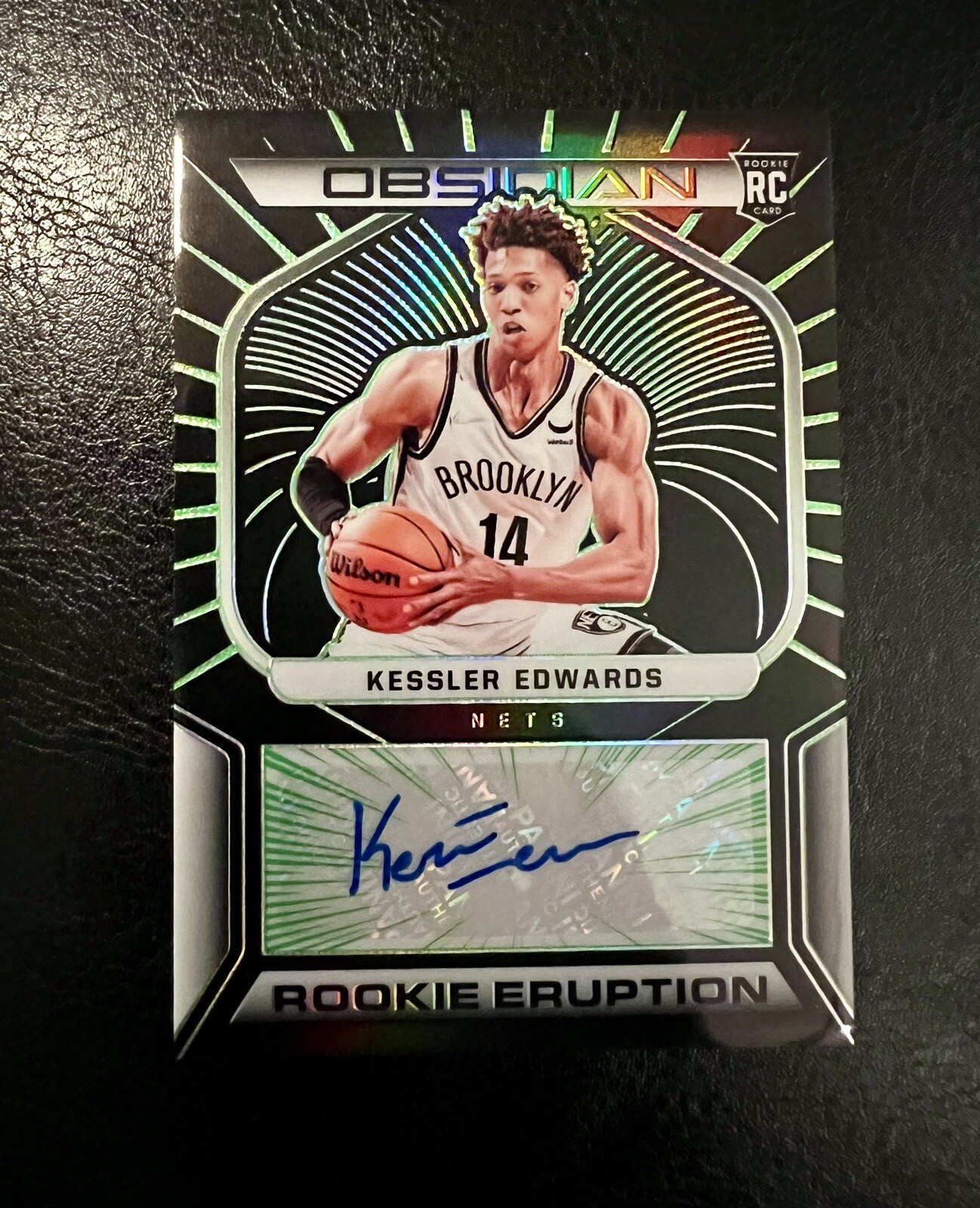 Kessler Edwards 2021 Obsidian #RES-KEW Rookie Eruption Signatures ...