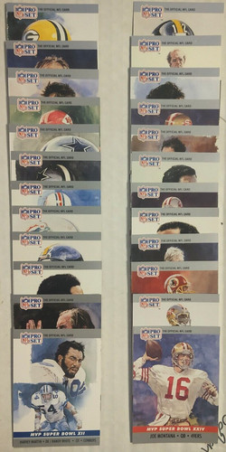 Complete Set of 24 1990 NFL Pro Set MVP Collectibles | eBay