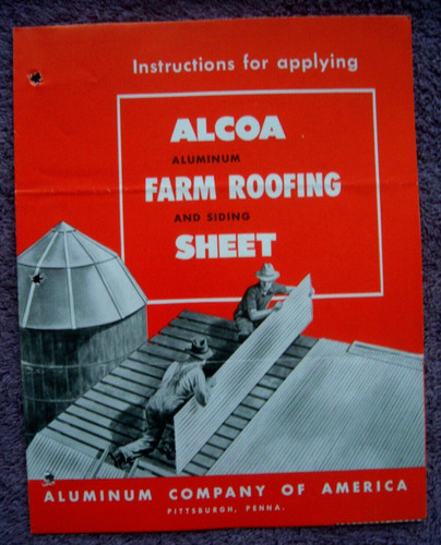 ALCOA FARM ROOFING SHEET BROCHURE Aluminum Company of America 1949 | eBay