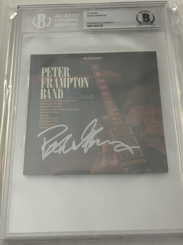 PETER FRAMPTON BAND ALL BLUES PETER FRAMPTON SIGNED CD BOOKLET BAS ...