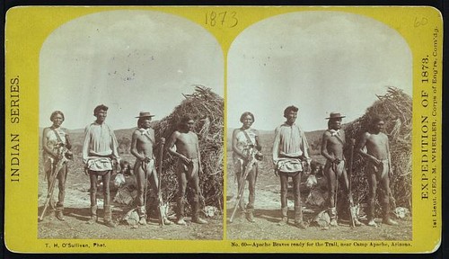 Apache braves ready for the trail, near Camp Apache, Arizona. Old Photo ...