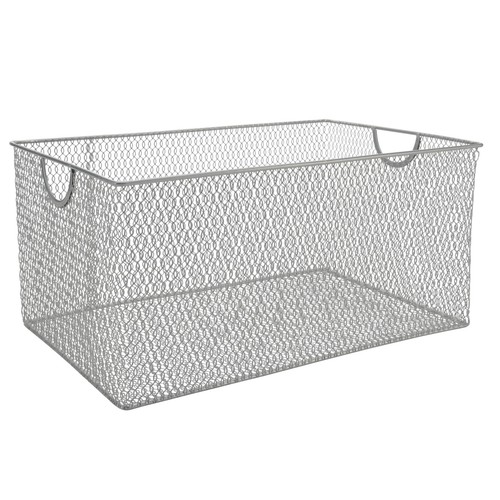Mesh Wire Storage Basket for Shelves, Pantry Organization, and Kitchen ...