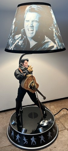 ELVIS PRESLEY Animated Lamp with Shade- Lights and Sings Hound Dog 📦 | eBay