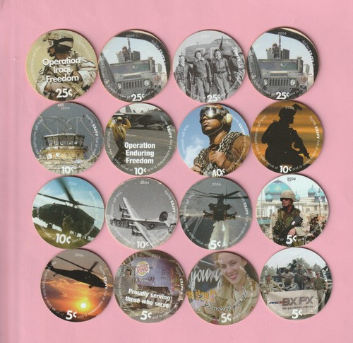 AAFES Military Pogs 2004, 5, 10 & 25 Cents Lot of 12 | eBay
