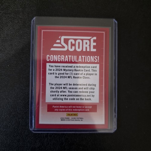 2024 Panini Score Football Mystery Rookies Redemption Card #406 Mystery ...
