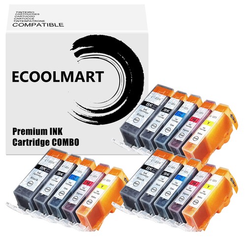 15 Ink Cartridge For PGI-220 CLI-221 PIXMA IP3600 IP4700 MX860 MX870 ...