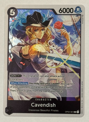 One Piece Kingdoms of Intrigue (OP-04) Cavendish OP04-081 - Rare | eBay