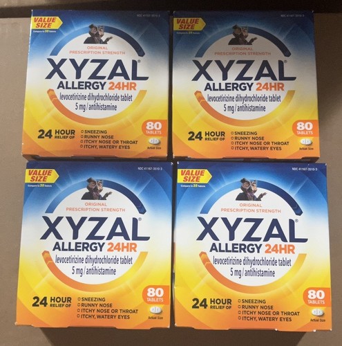 Xyzal Allergy 24hr 80 Tablets, 4 Pack, Exp 2027 | eBay