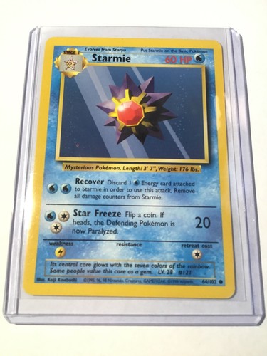STARMIE - Base Set - 64/102 - Common - Pokemon Card - Unlimited Edition ...