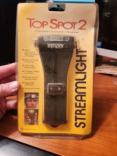 Vintage Streamlight Top Spot 2 Convertible Flashlight/Headlamp + Extra ...