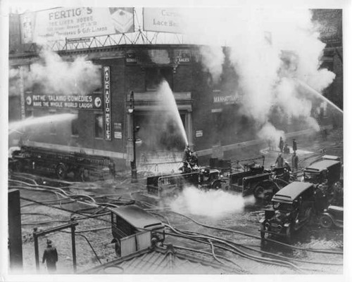 1920s Era Fire Trucks in Action Pathe Film Studio Fire Press Photo 0014 ...