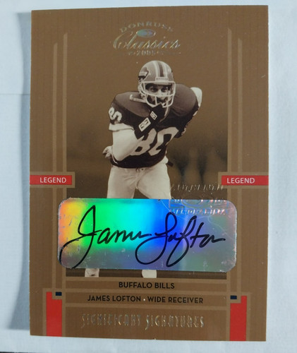 2005 Donruss Significant Signatures Bronze James Lofton Autograph 33/ ...