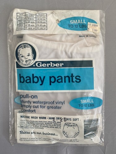 Vintage Gerber Vinyl Pants Pull on Baby New Deadstock Size Small ...
