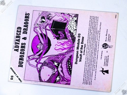 VAULT OF THE DROW GAMES WORKSHOP AD&D 1978 TSR DUNGEON ADVENTURE MODULE ...