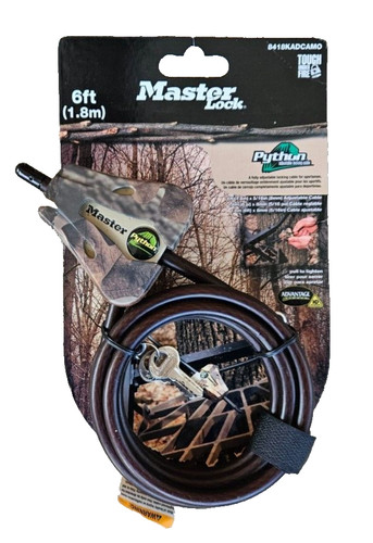 Master Lock 8418KADCAM-TMB Python Adjustable Locking Cable | eBay