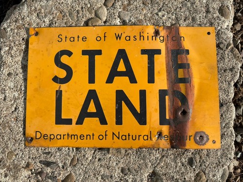 Vintage Department of Natural Resources Washington State Land Sign ...